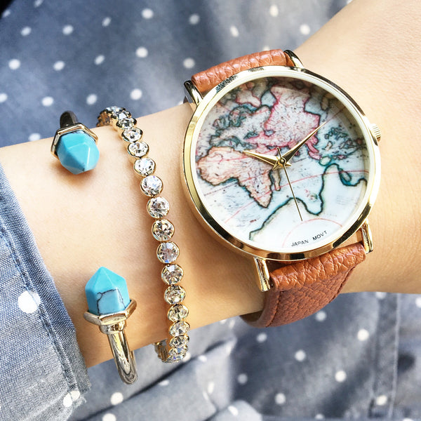 World map watch (5 colors) - Imsmistyle