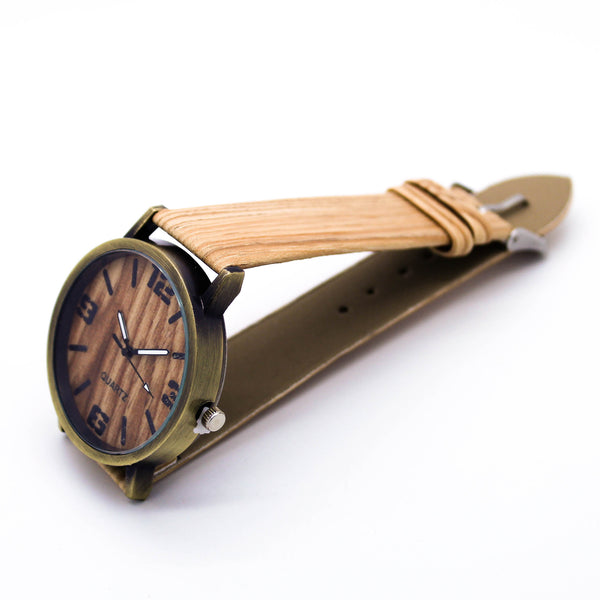 Wood print strap watch (2 colors) - Imsmistyle